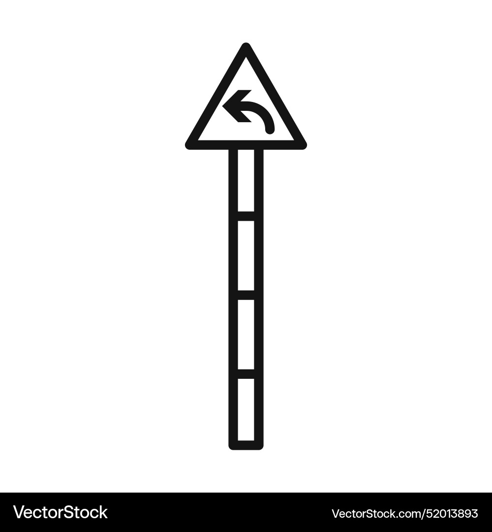 Sign board icon black line art Royalty Free Vector Image