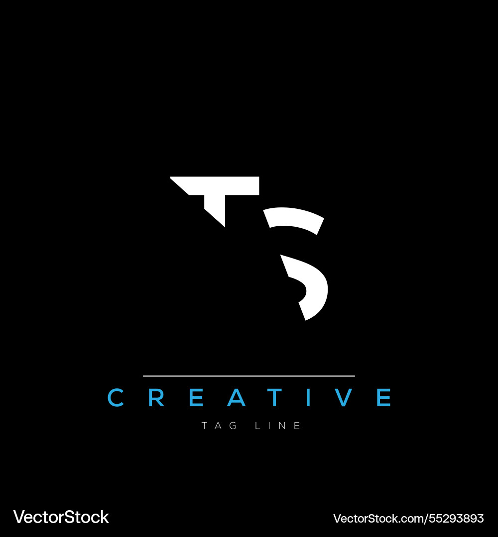 Ts creative monogram logo Royalty Free Vector Image