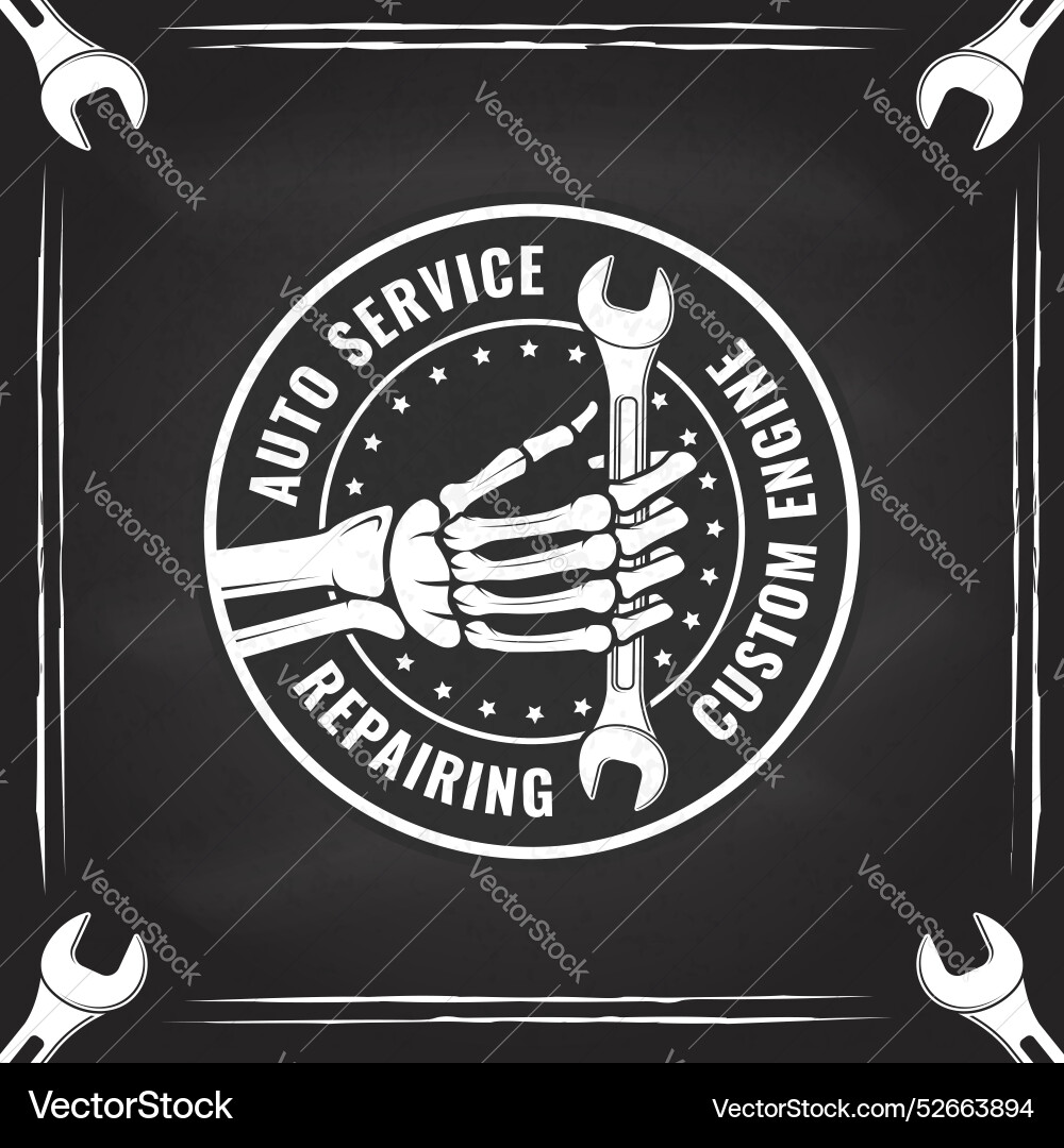 Auto service logo emblems badges sticker Vector Image