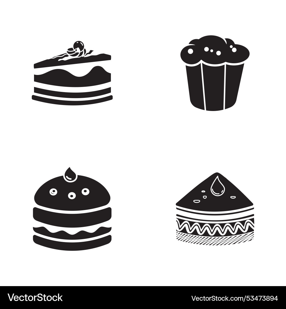 Cake icon design template Royalty Free Vector Image
