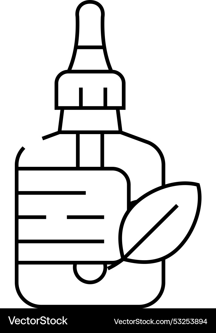 Castor oil line icon Royalty Free Vector Image