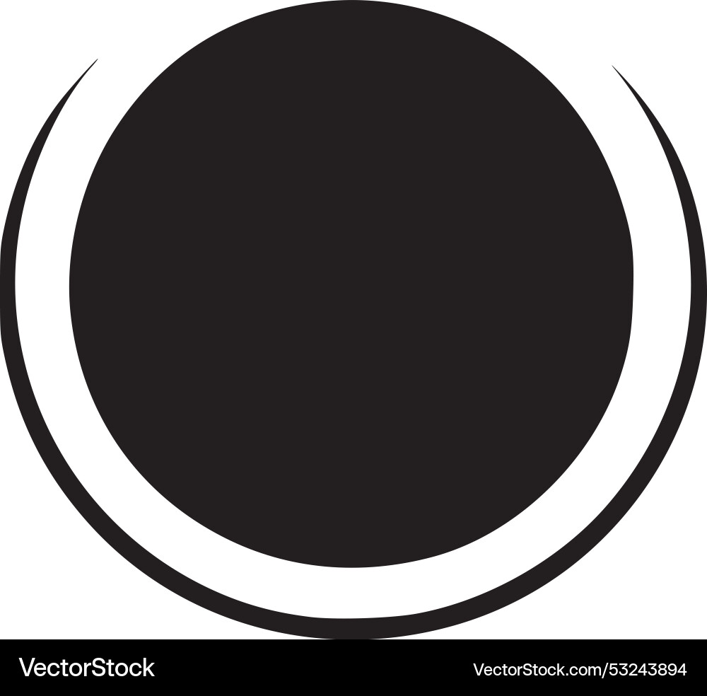 Circle - minimalist and flat logo Royalty Free Vector Image