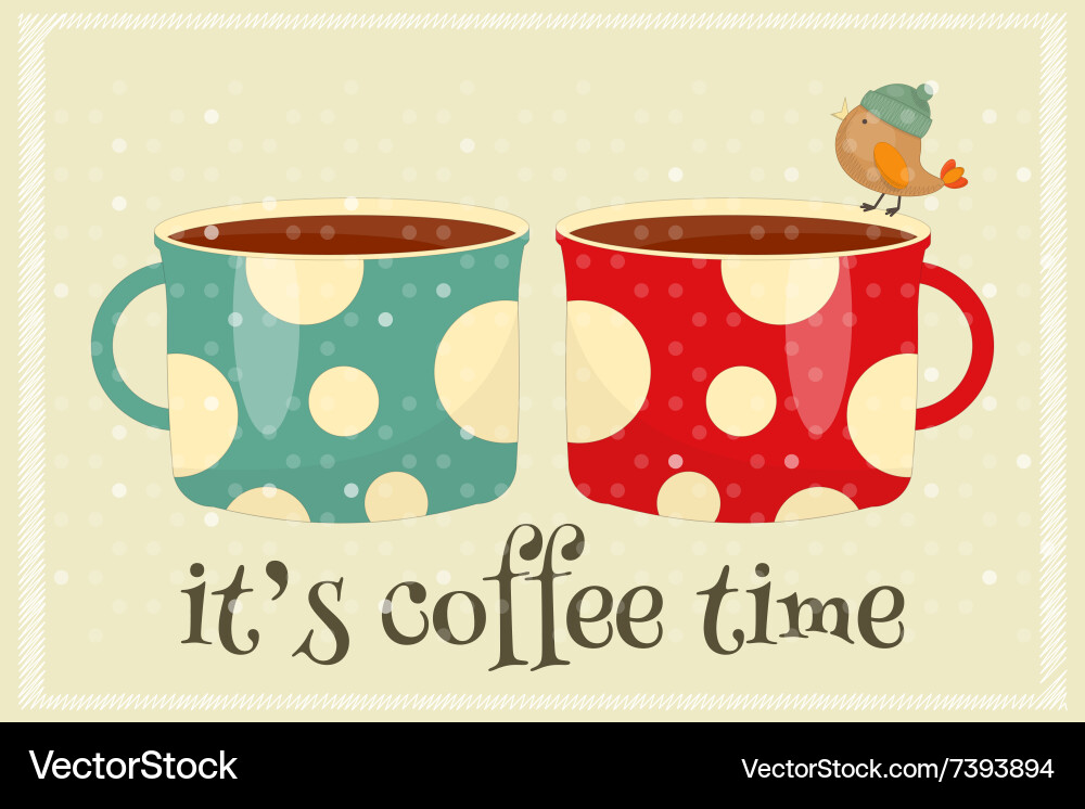 Coffee time Royalty Free Vector Image - VectorStock