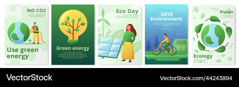 Green energy earth planet save environment Vector Image