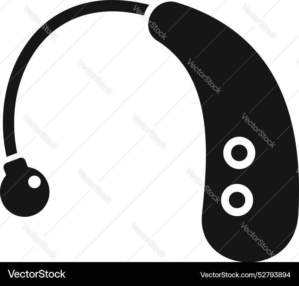 Hearing aid for ear improving icon simple Vector Image