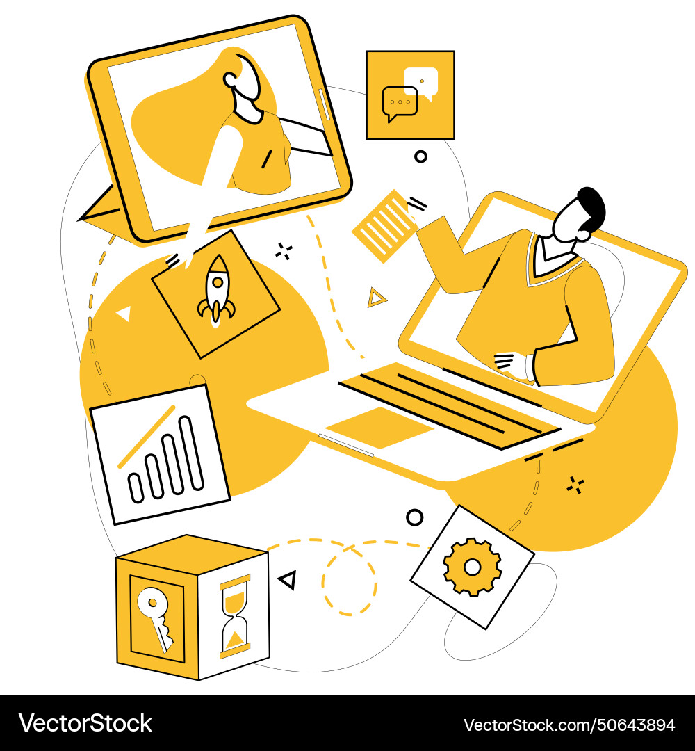 Team communication a community professionals Vector Image