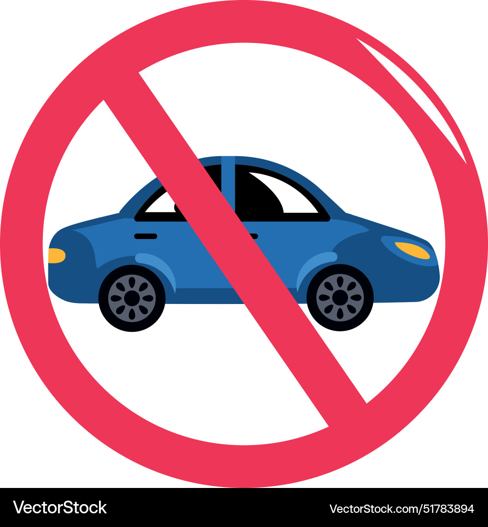 World car free day signal Royalty Free Vector Image