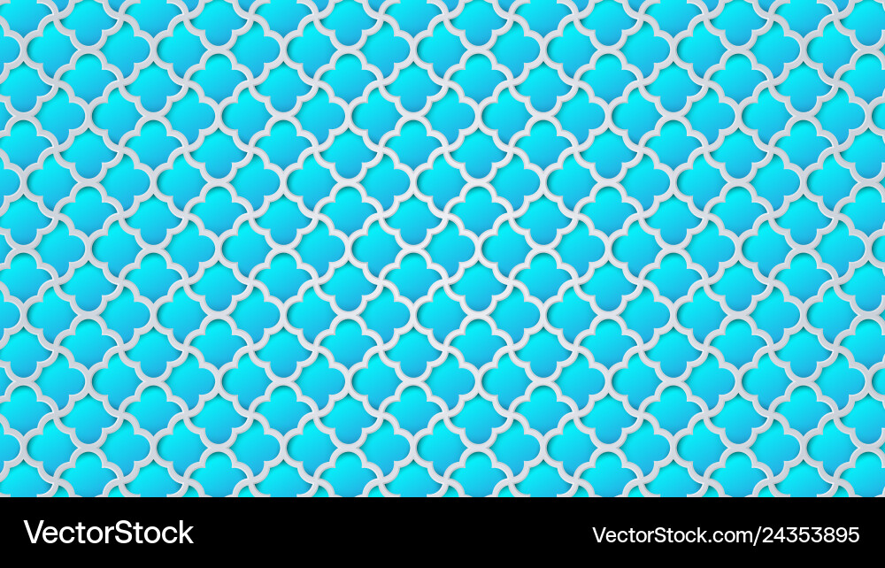 Abstract luxury blue islamic pattern background Vector Image