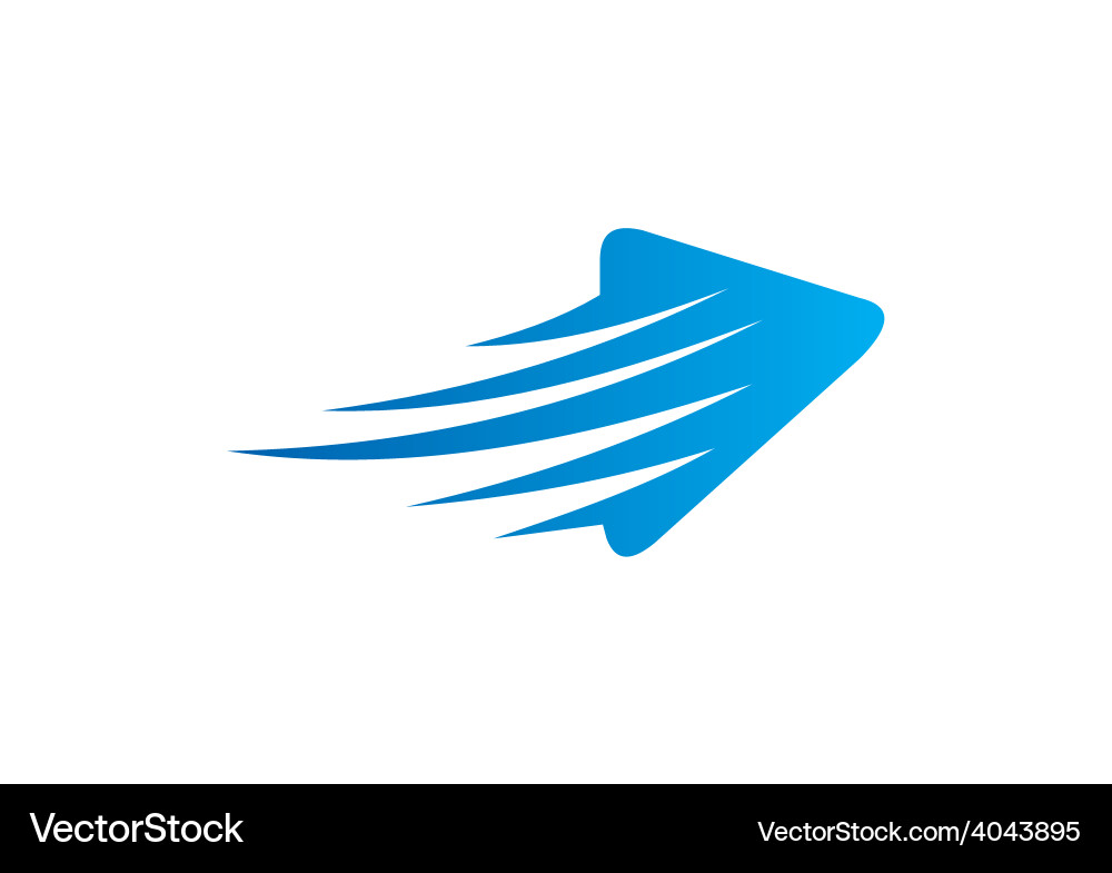 Arrow abstract speed logo Royalty Free Vector Image