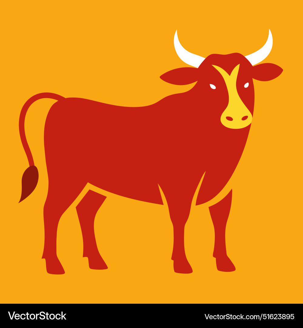 Brahman cattle cow looks icon Royalty Free Vector Image