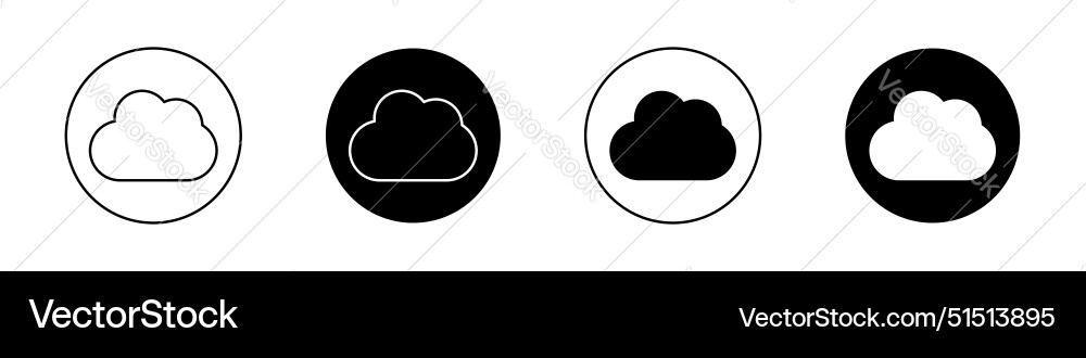 Cloud icon Royalty Free Vector Image - VectorStock