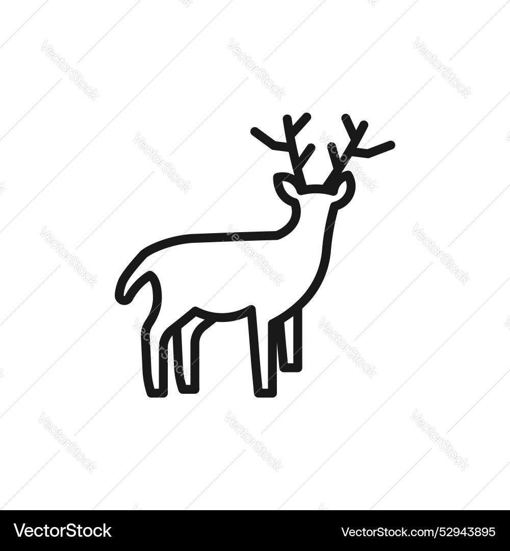 Deer icon Royalty Free Vector Image - VectorStock