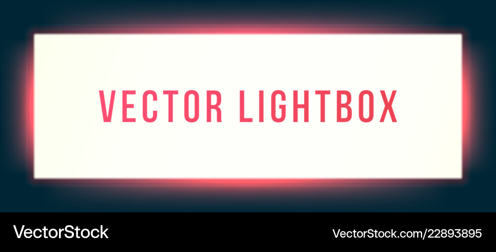 Lightbox sign box mockup illuminated signage Vector Image