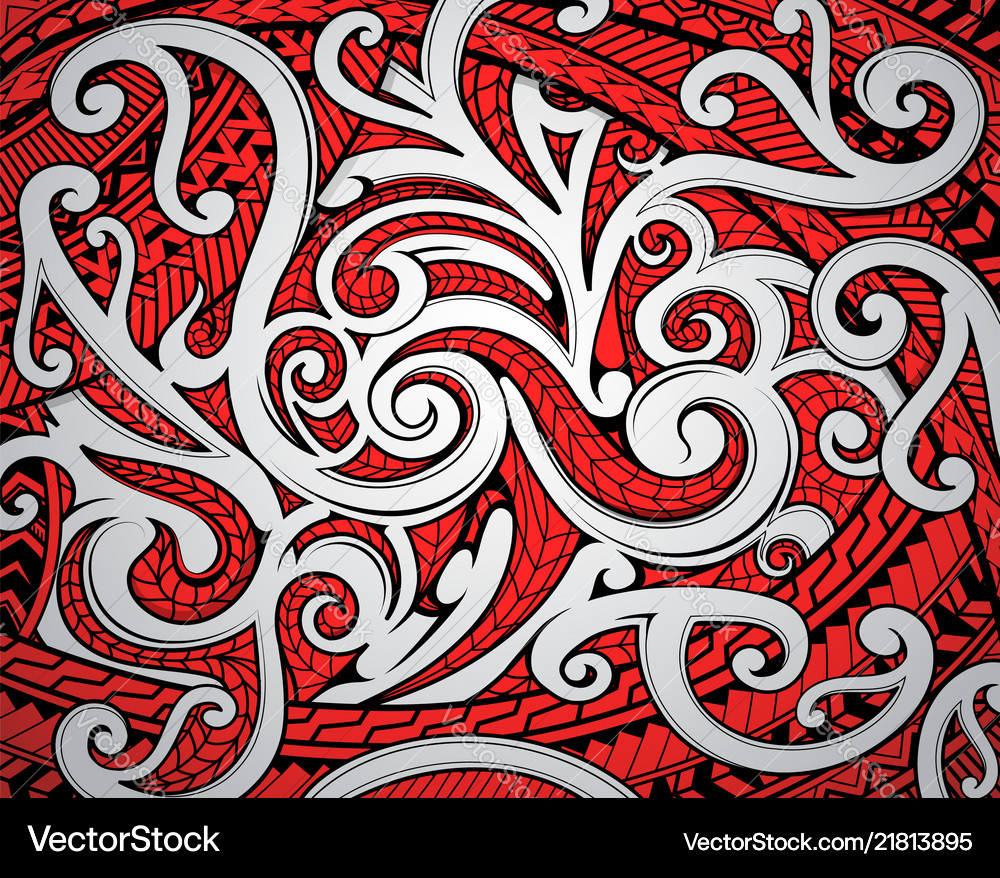Maori tribal ornament Royalty Free Vector Image