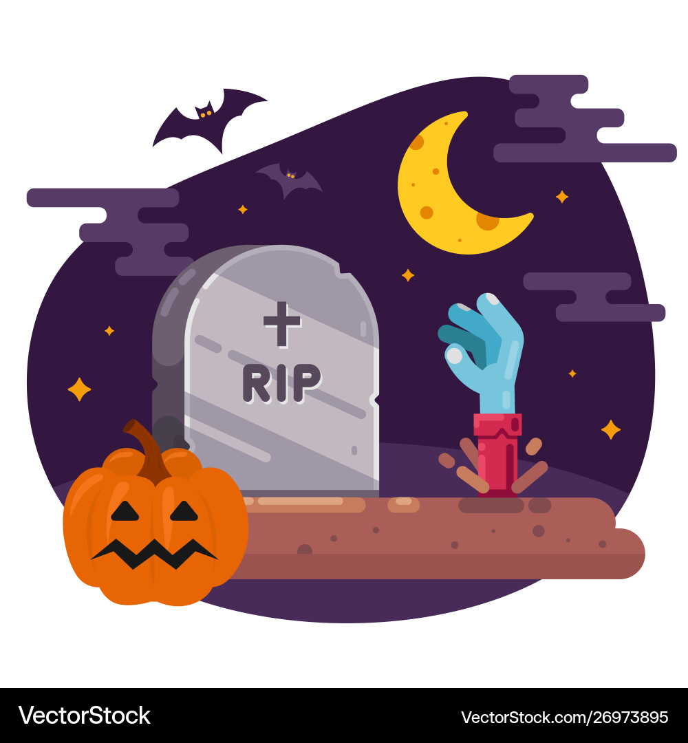 Resurrection dead from grave Royalty Free Vector Image