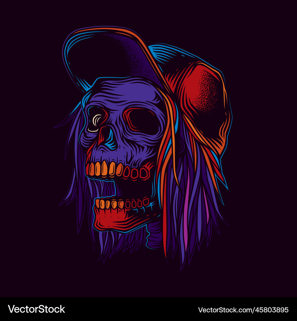 Skull rocker Royalty Free Vector Image - VectorStock