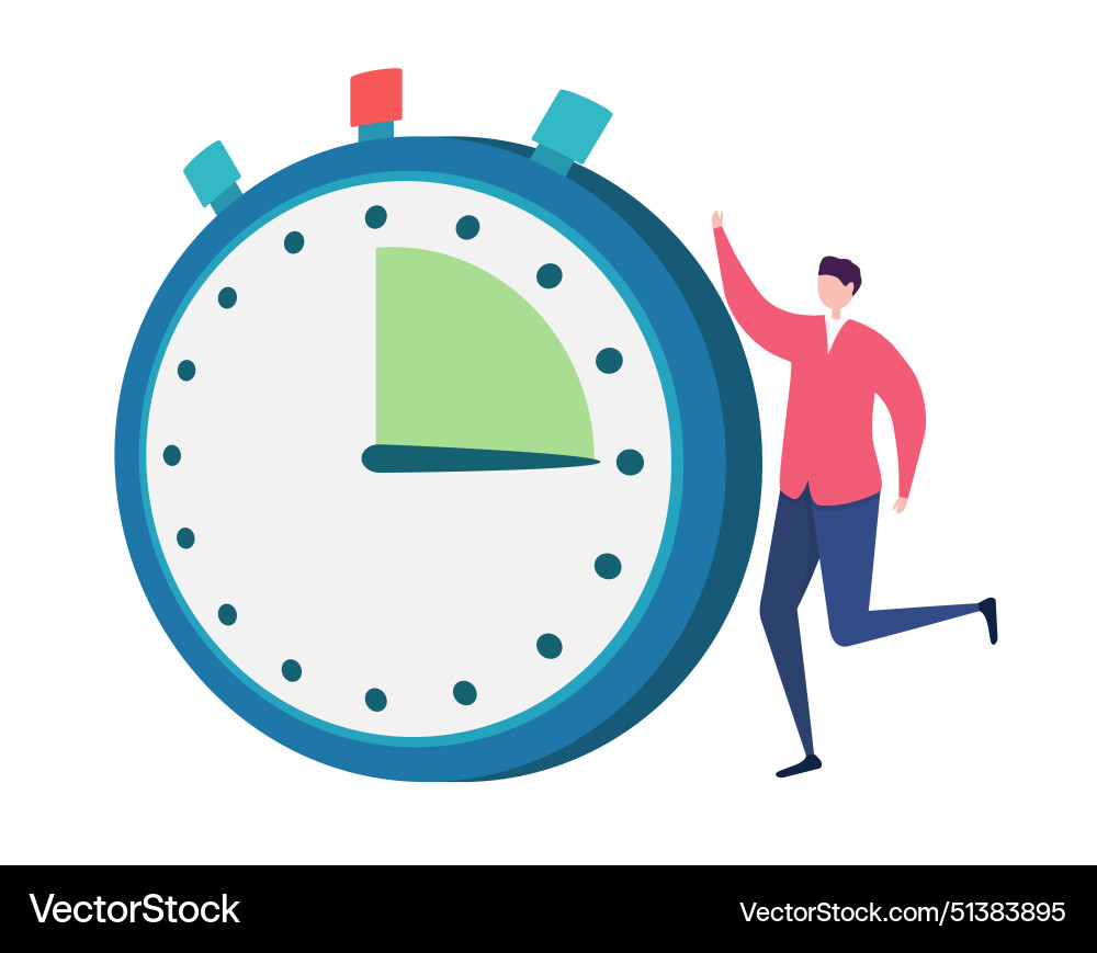 Time to breakfast concept flat design Royalty Free Vector