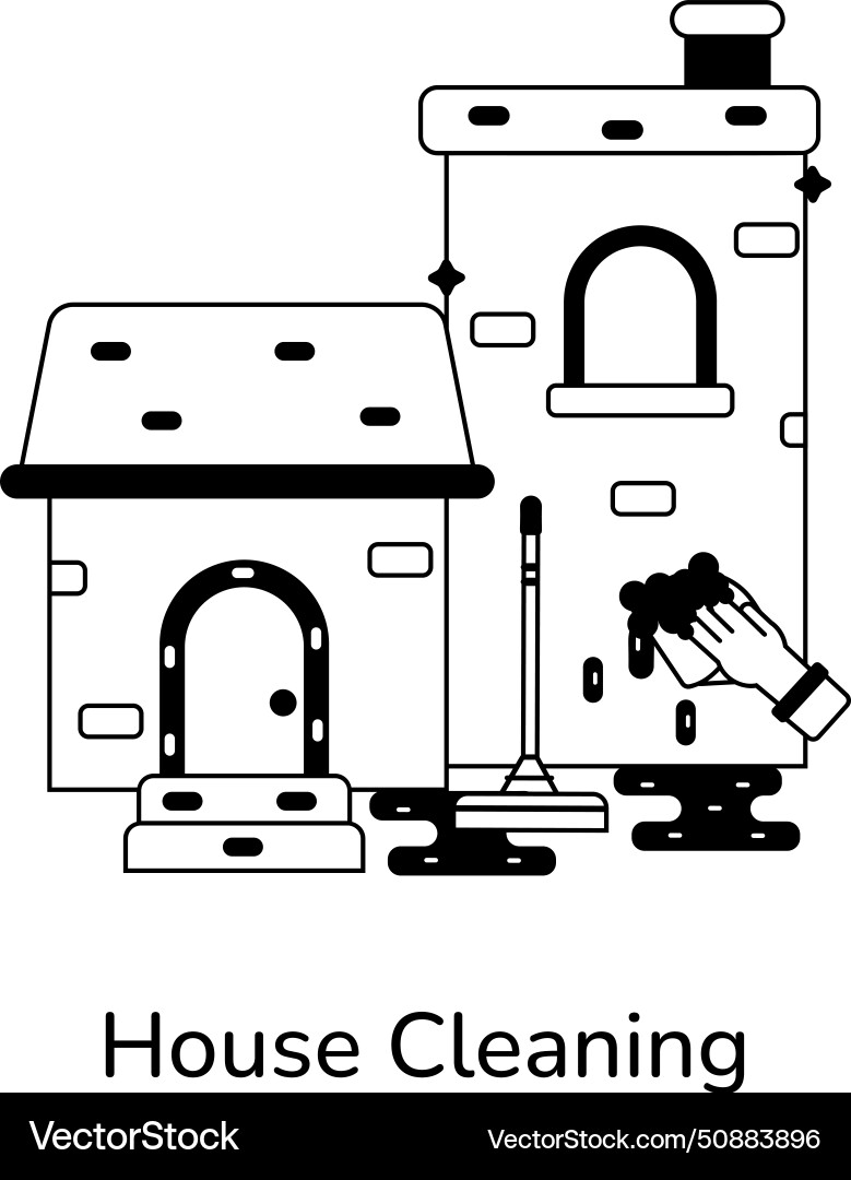 House cleaning Royalty Free Vector Image - VectorStock