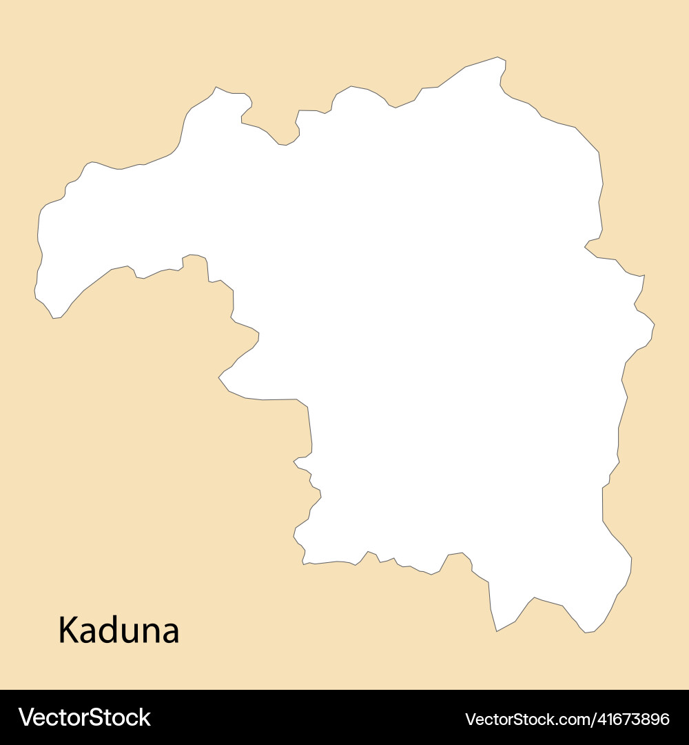 Kaduna State Map of Nigeria Royalty Free Vector Image