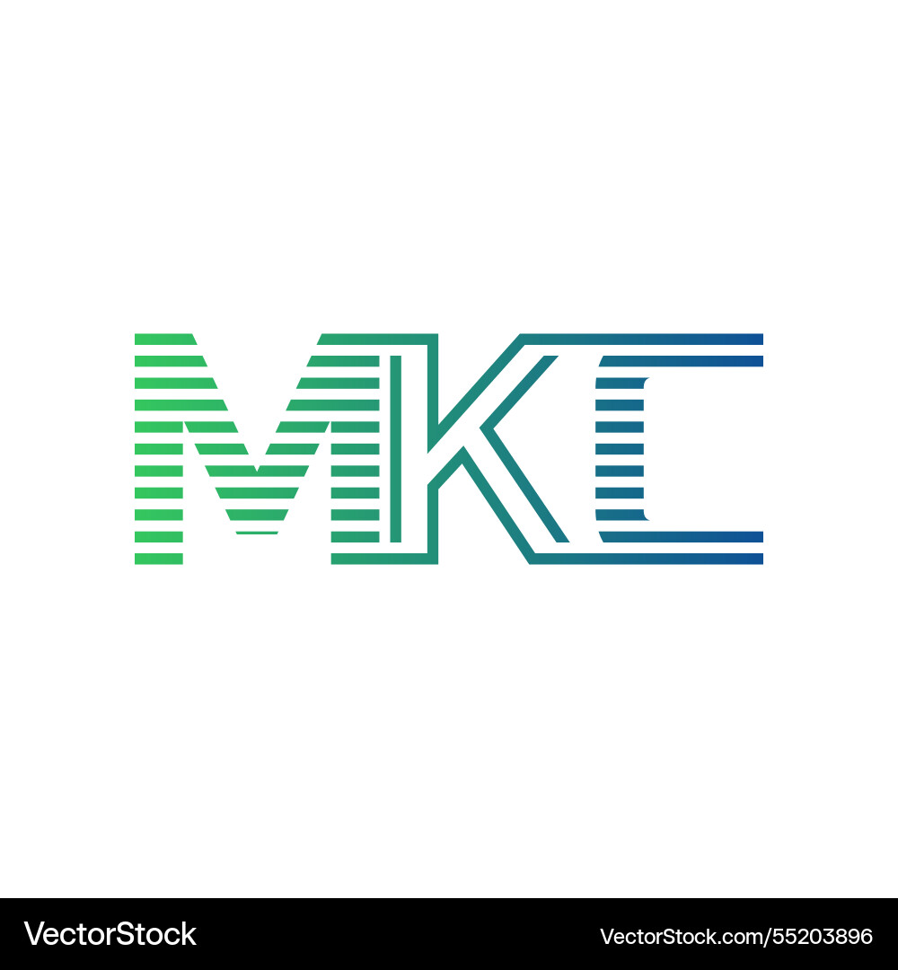 Modern mkc logo design letter minimalist Vector Image