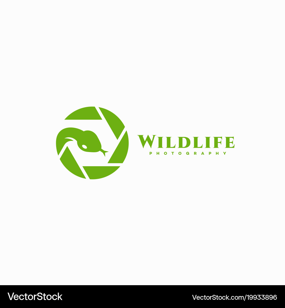 Wildlife photography logo Royalty Free Vector Image