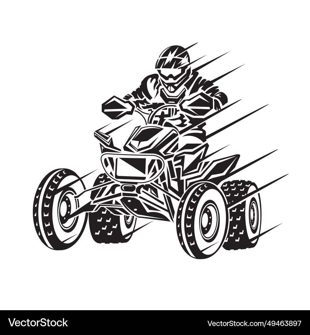 Atv logo racing sport Royalty Free Vector Image