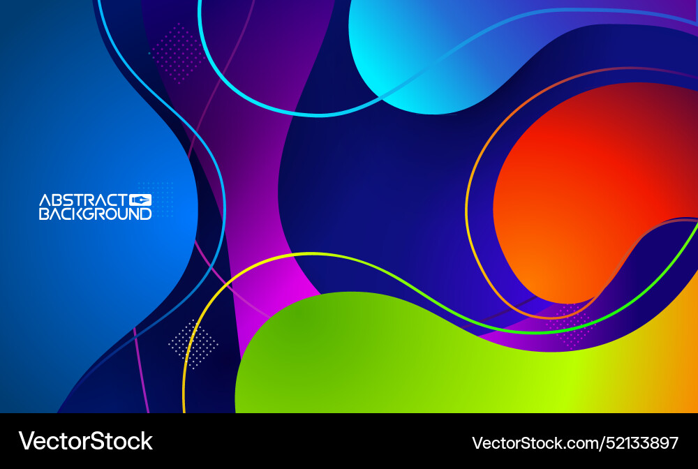 Colorful abstract background with blue and green Vector Image