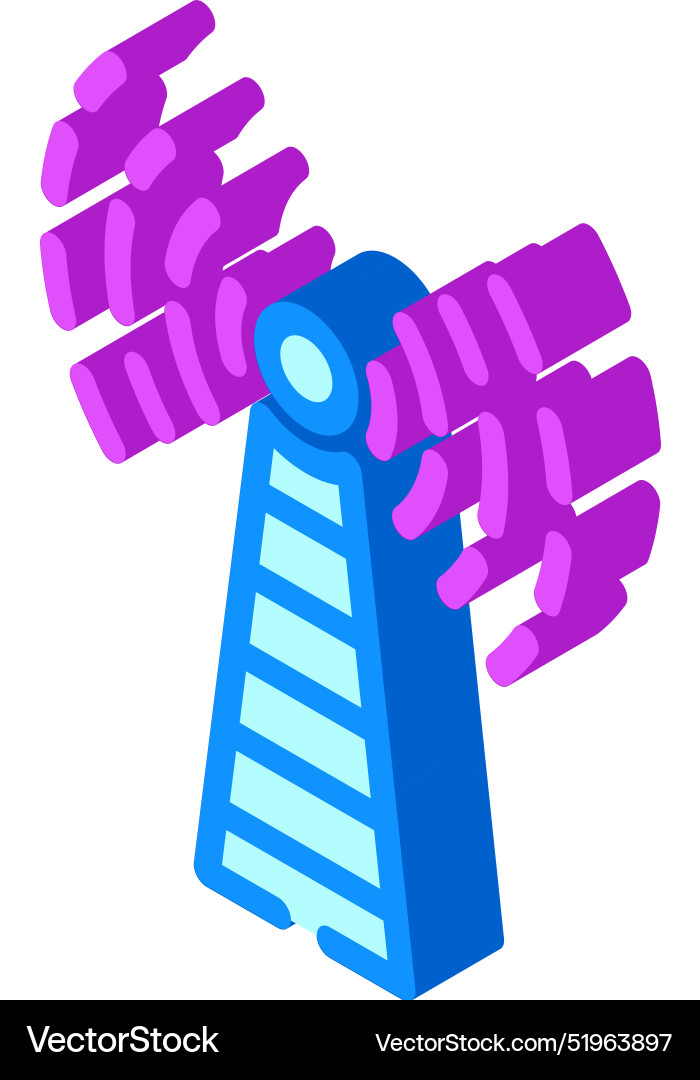 Electromagnetic interference label isometric icon Vector Image