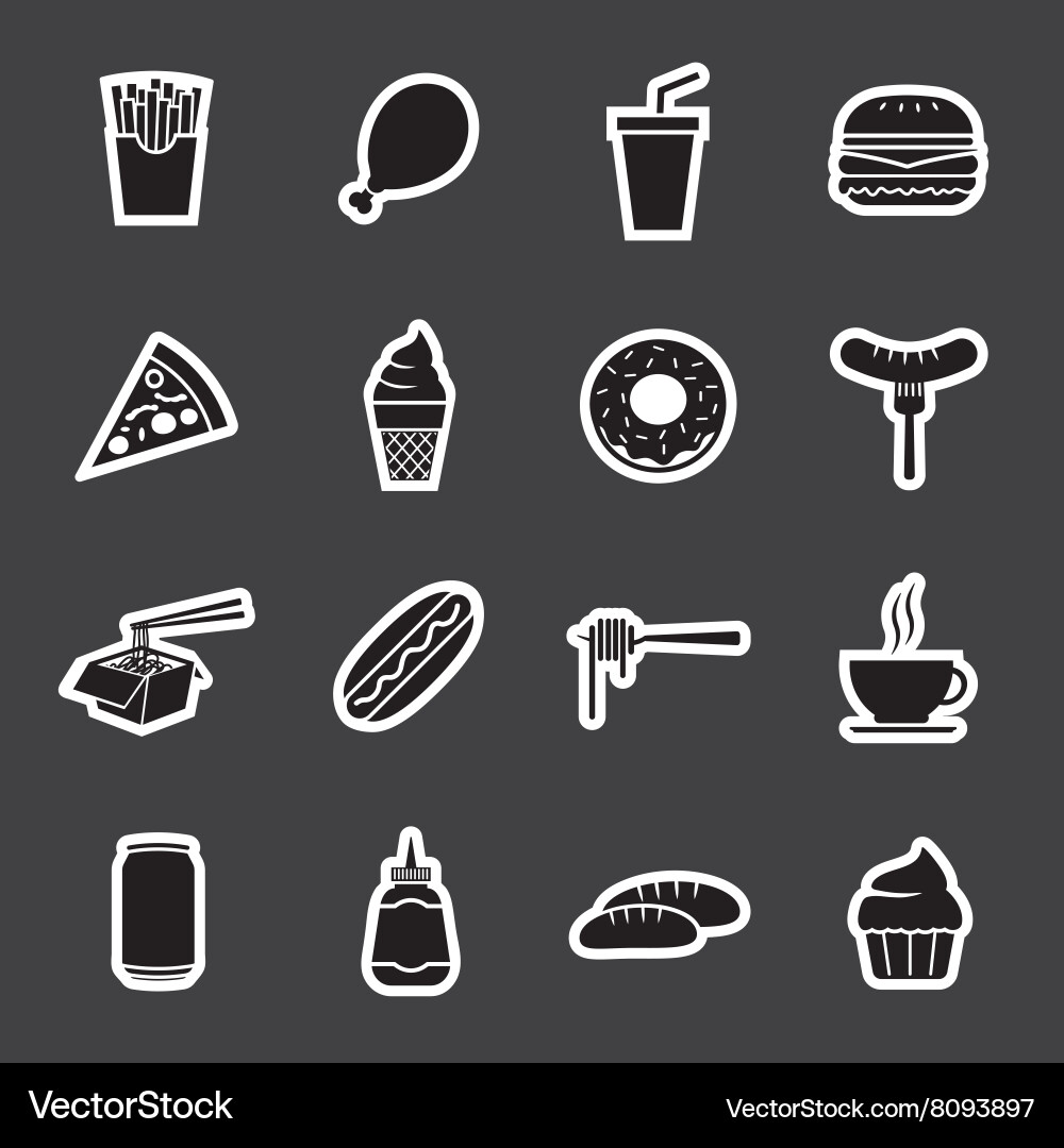 Fast food icon Royalty Free Vector Image - VectorStock