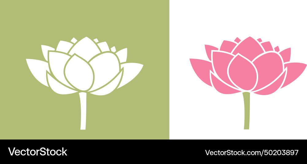 Lotus flower Royalty Free Vector Image - VectorStock