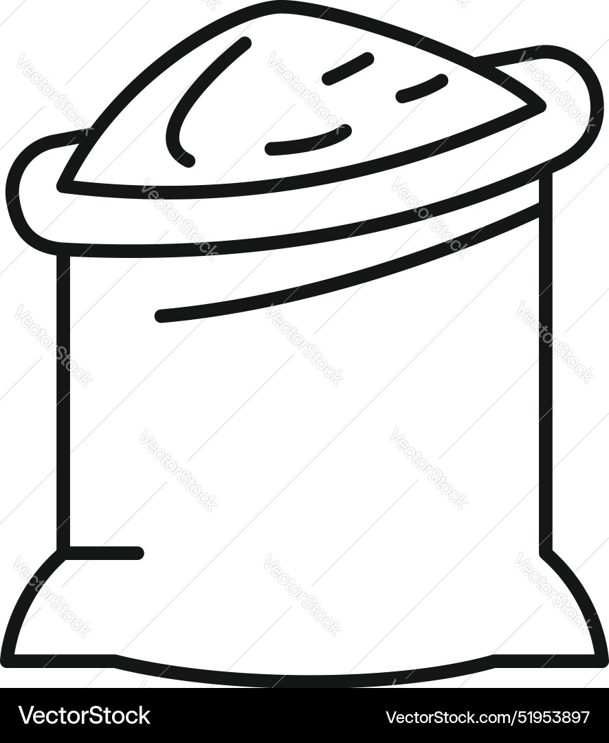 Open sack with bulk material for construction Vector Image