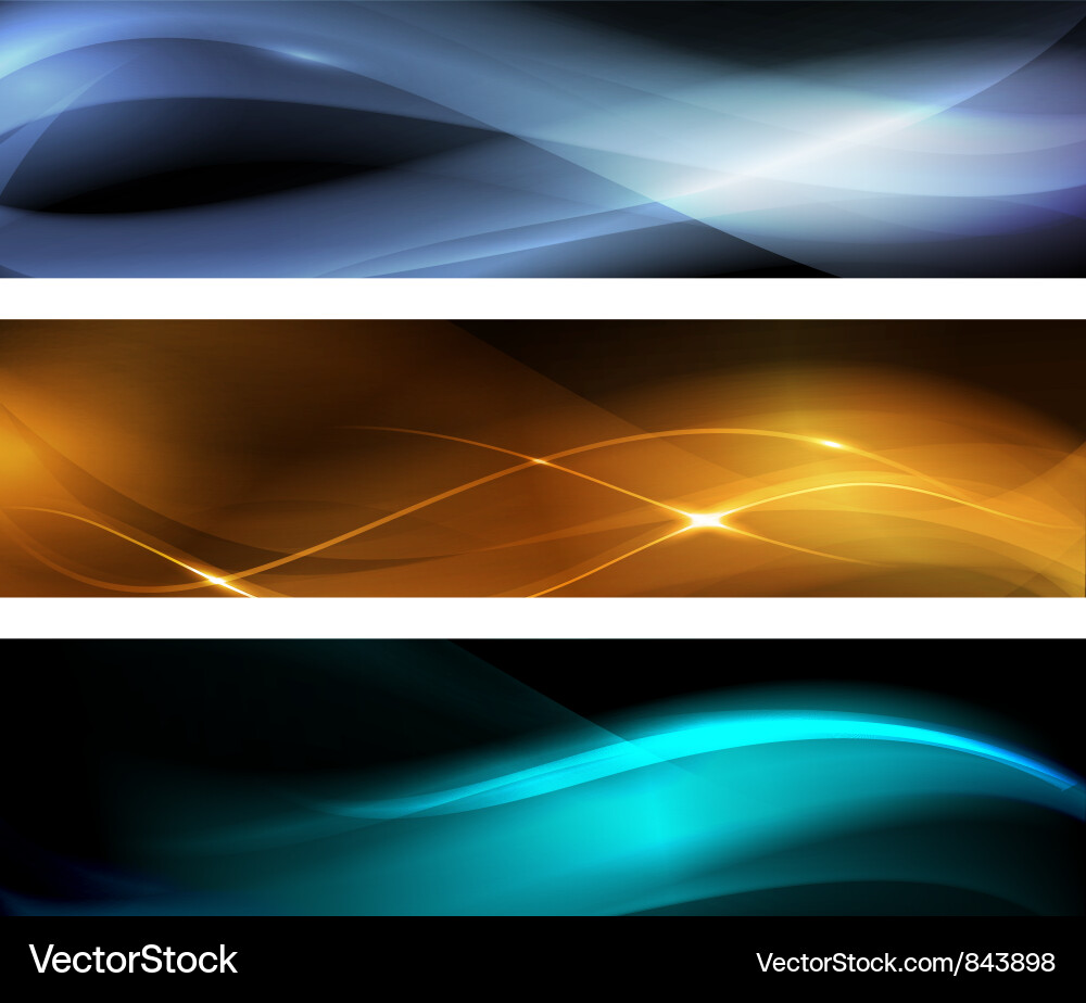 Abstract wave banner Royalty Free Vector Image