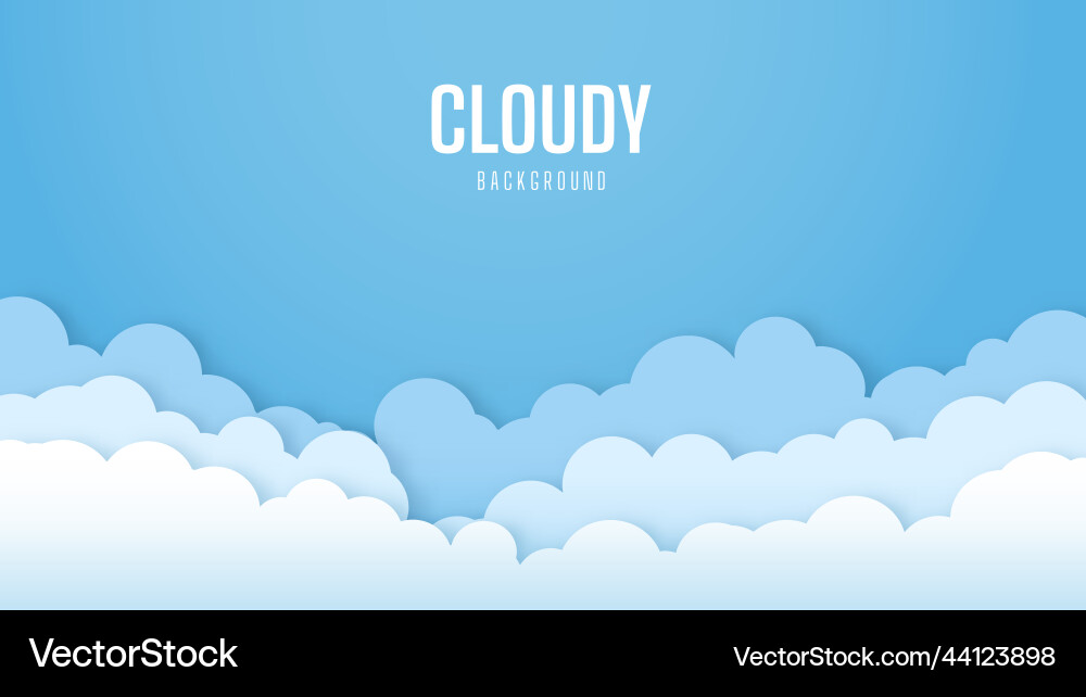 Bright sky background with cloudy beautiful Vector Image