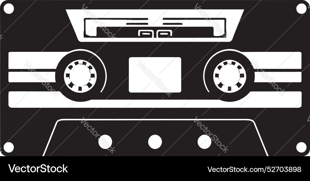 Classic cadence cassette tape emblem graphics Vector Image