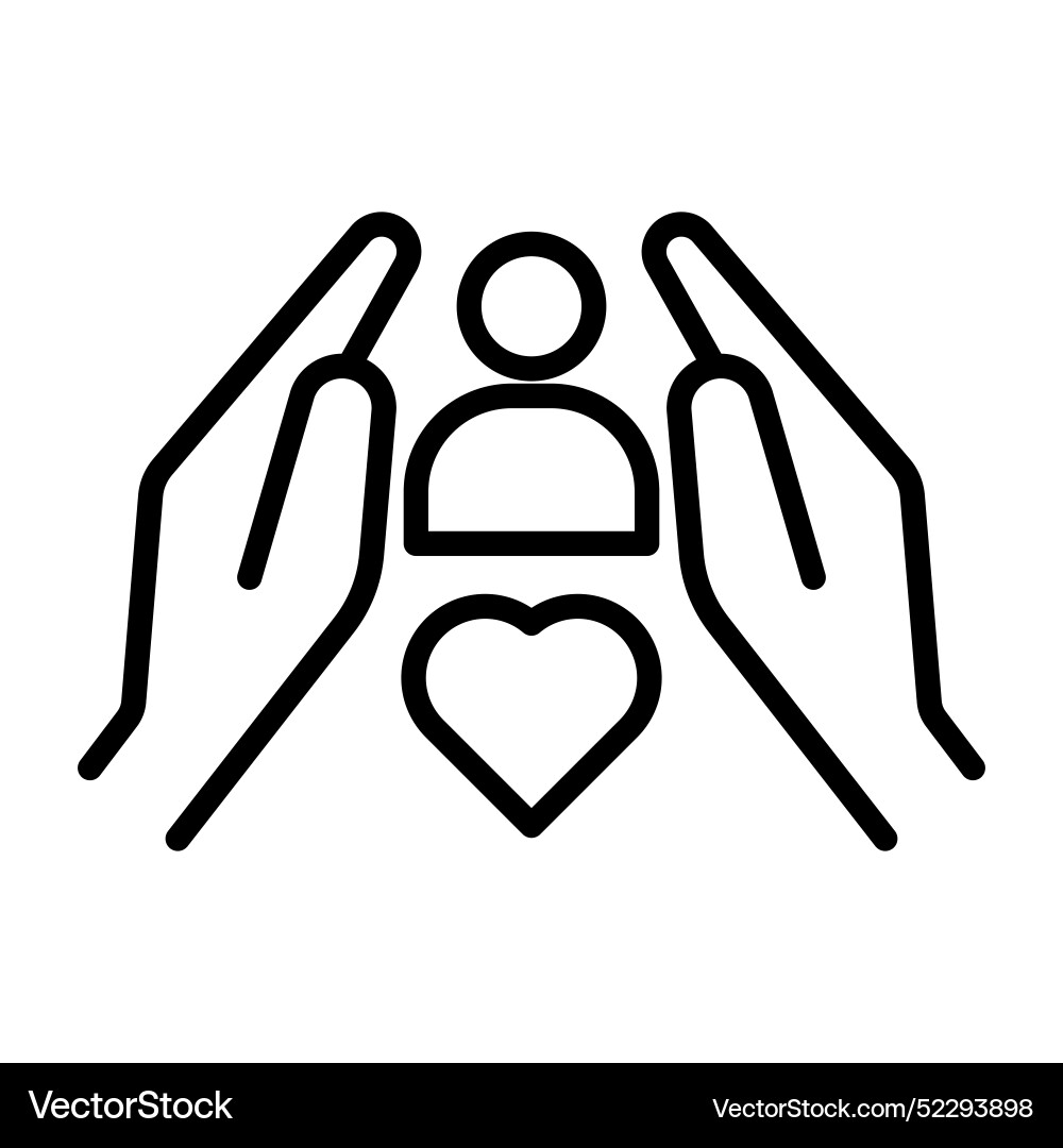 Customer care icon linear logo mark in black Vector Image