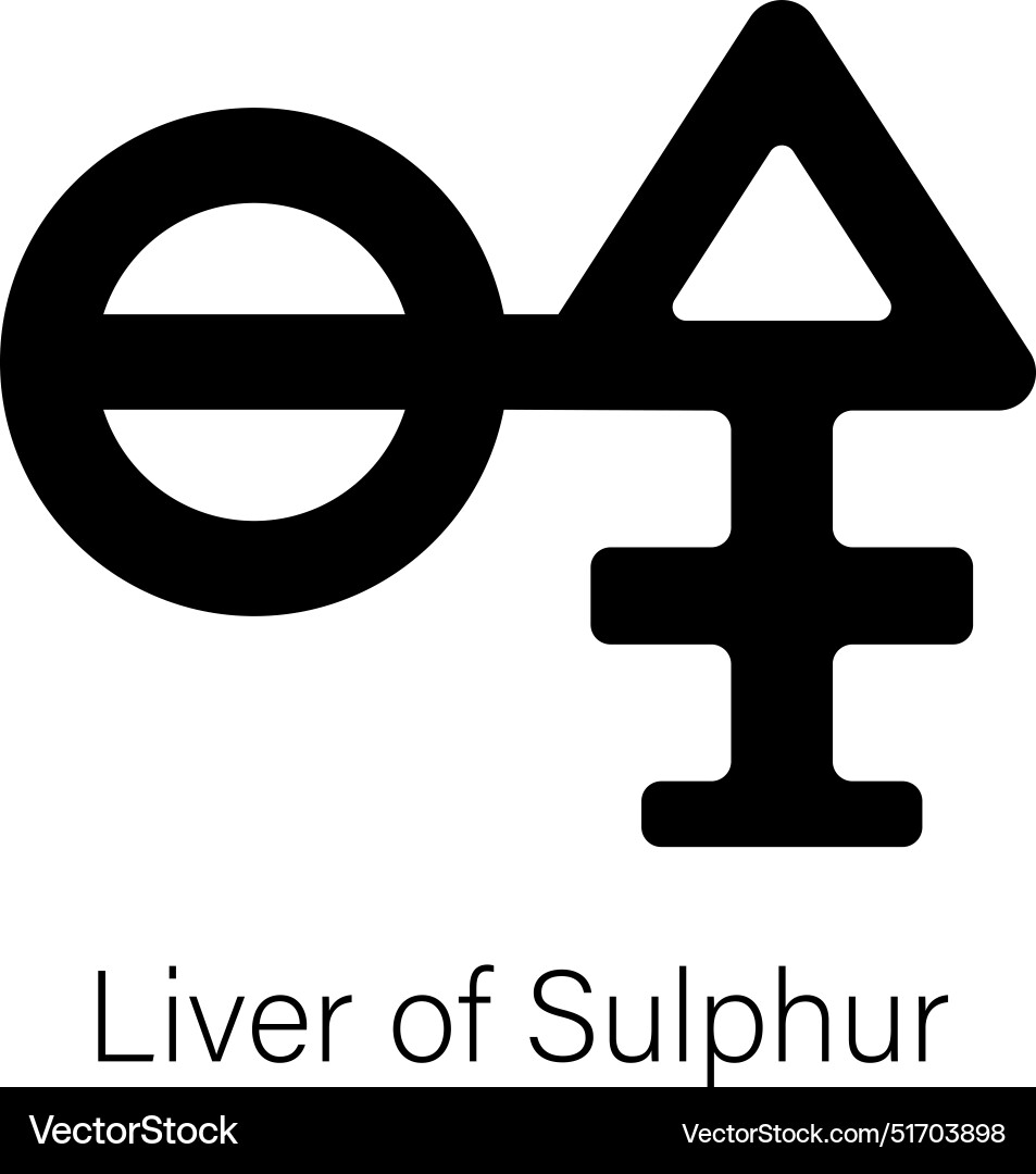 Liver of sulphur Royalty Free Vector Image - VectorStock