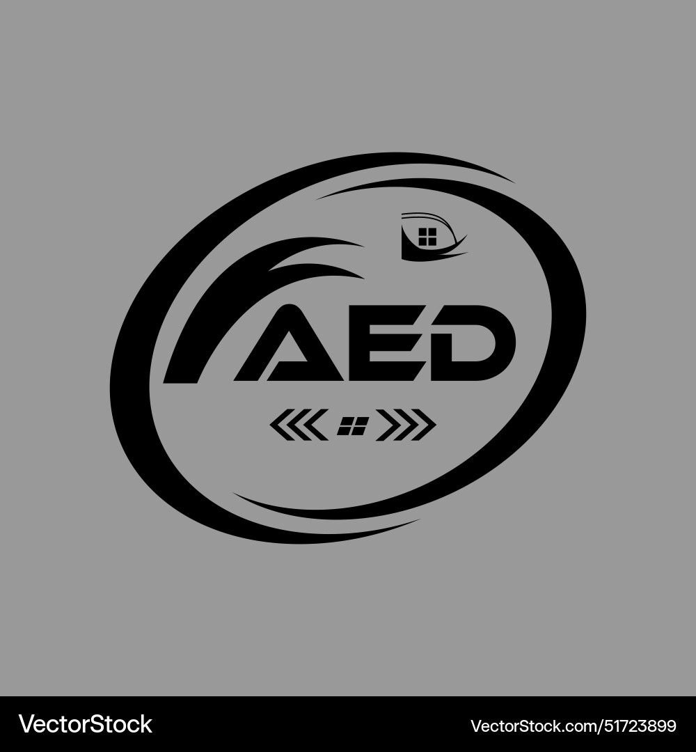 Aed letter logo design simple and modern Vector Image