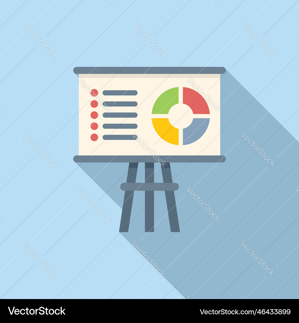 Banner report icon flat business document Vector Image