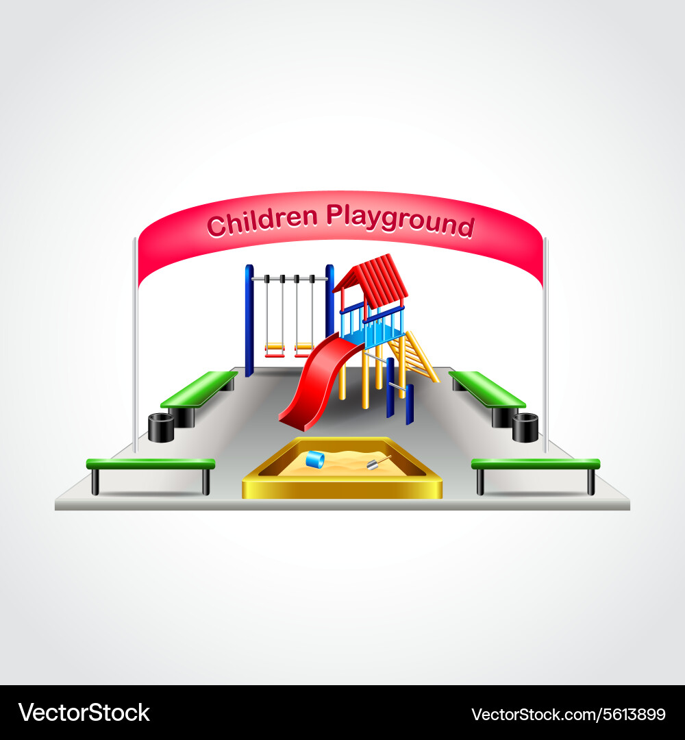 Children playground isolated Royalty Free Vector Image