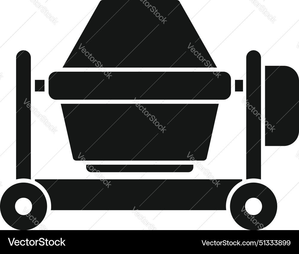 Concrete mixer icon on white background Royalty Free Vector