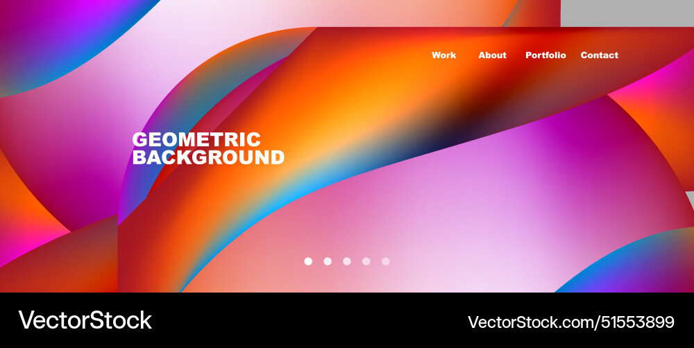 Dynamic flowing shapes concept design composition Vector Image