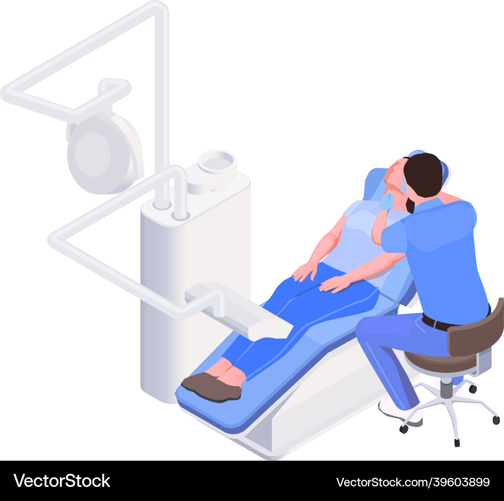 Isometric dental clinic Royalty Free Vector Image