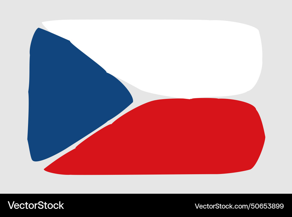 Painted flag of czech republic Royalty Free Vector Image