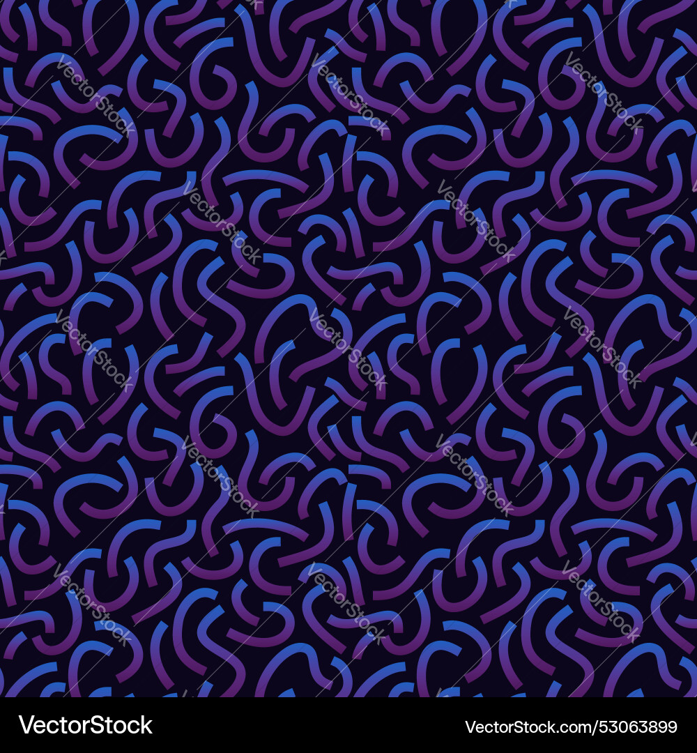 Purple and blue gradient curved lines isolated Vector Image