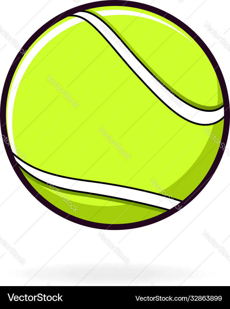 Simple tennis ball Royalty Free Vector Image - VectorStock