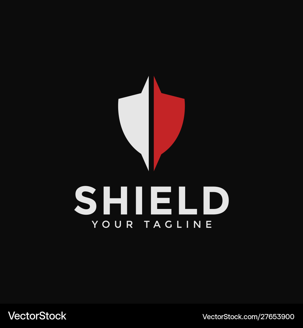 Abstract shield security defense protector logo Vector Image