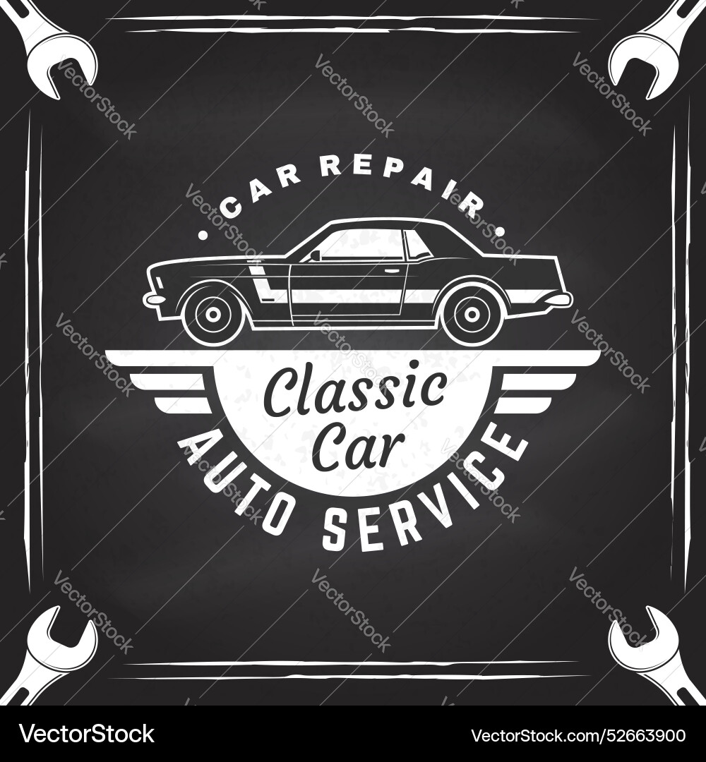 Auto service logo emblems badges sticker on the Vector Image