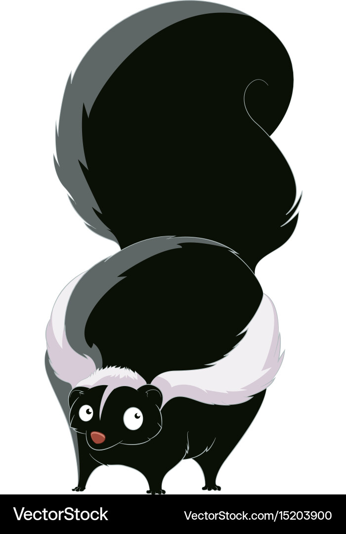 Cartoon fat skunk Royalty Free Vector Image - VectorStock