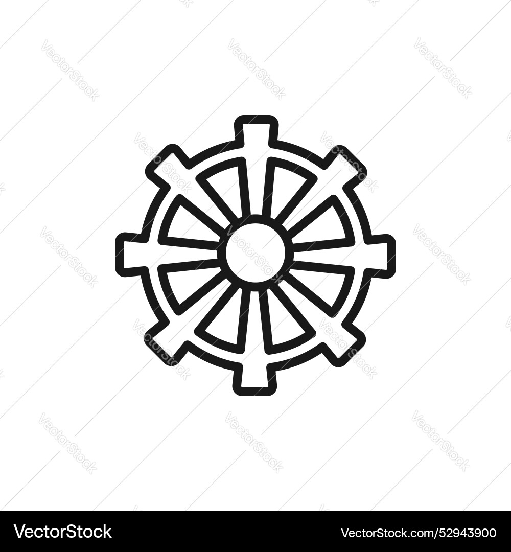 Dharmachakra icon Royalty Free Vector Image - VectorStock