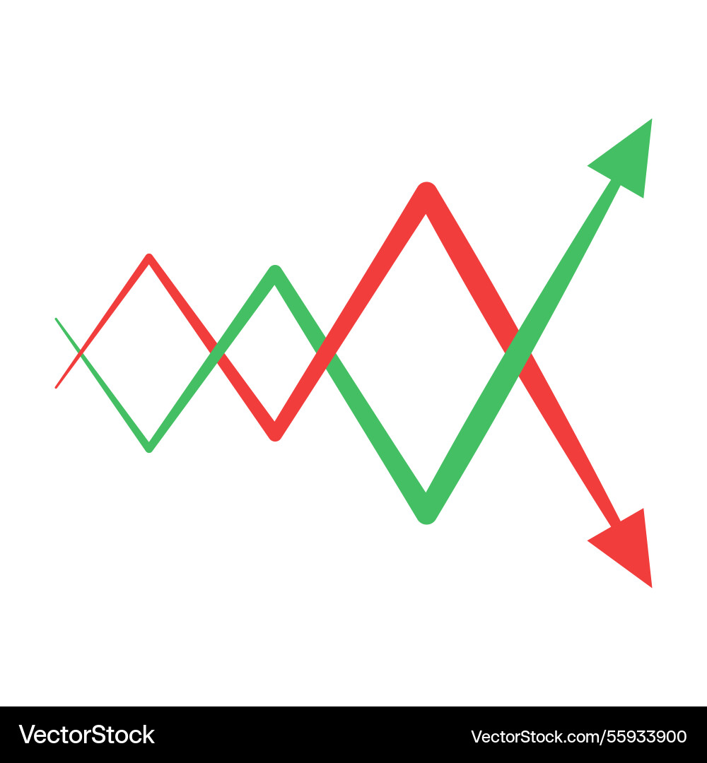 Market volatility navigating trends visual Vector Image